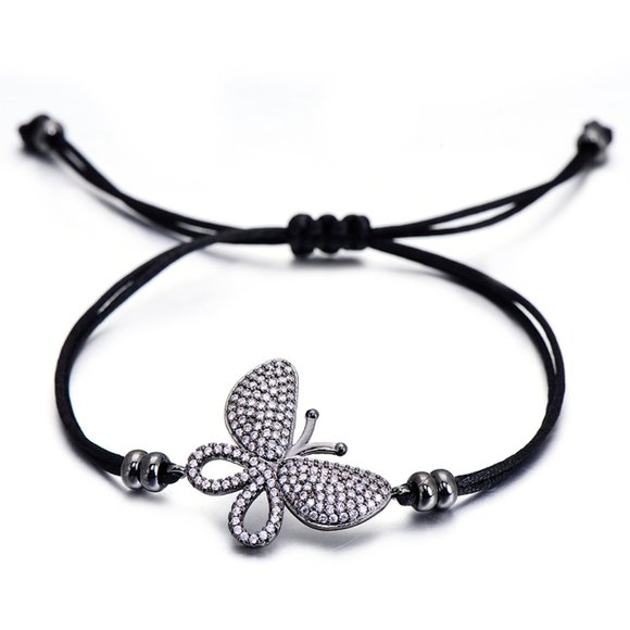 Independent | Jewelry | Black String Butterfly | Poshmark